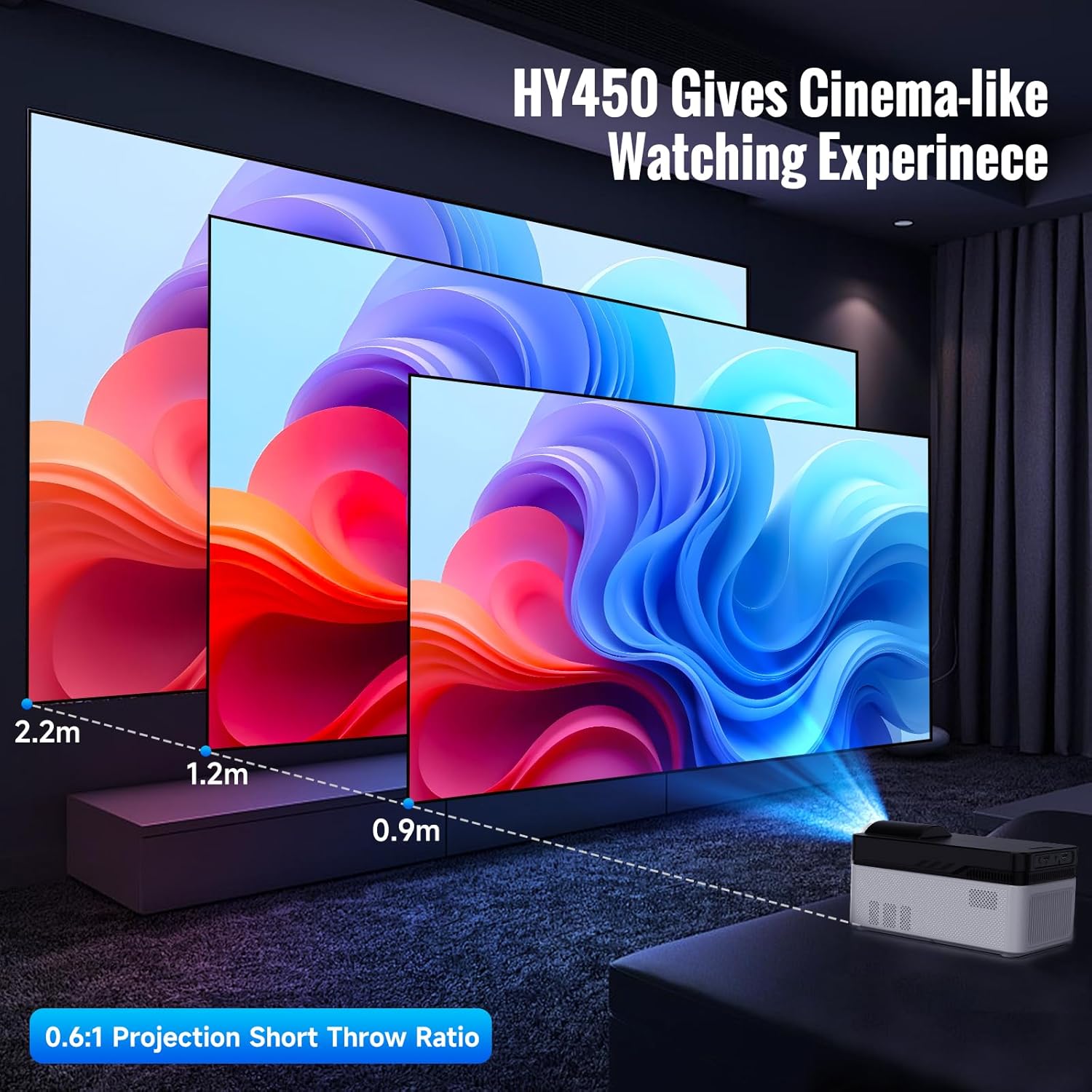 Alwtniet Projector: Alwtniet HY450 HDTV LCD