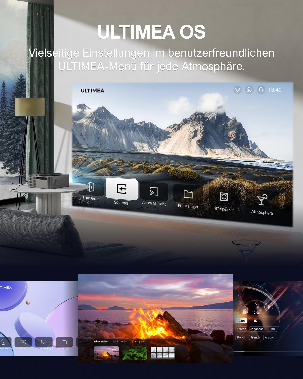 Ultimea Projector: Ultimea Apollo P40 HDTV 3D LCD